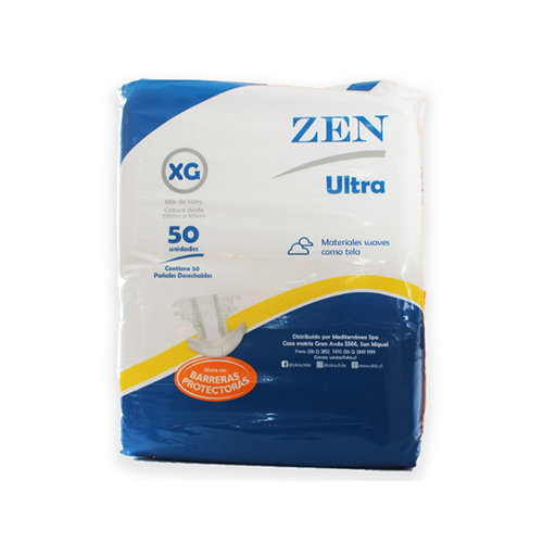 ZEN ULTRA PAÑAL Talla XG 50un – Pañales de Adultos